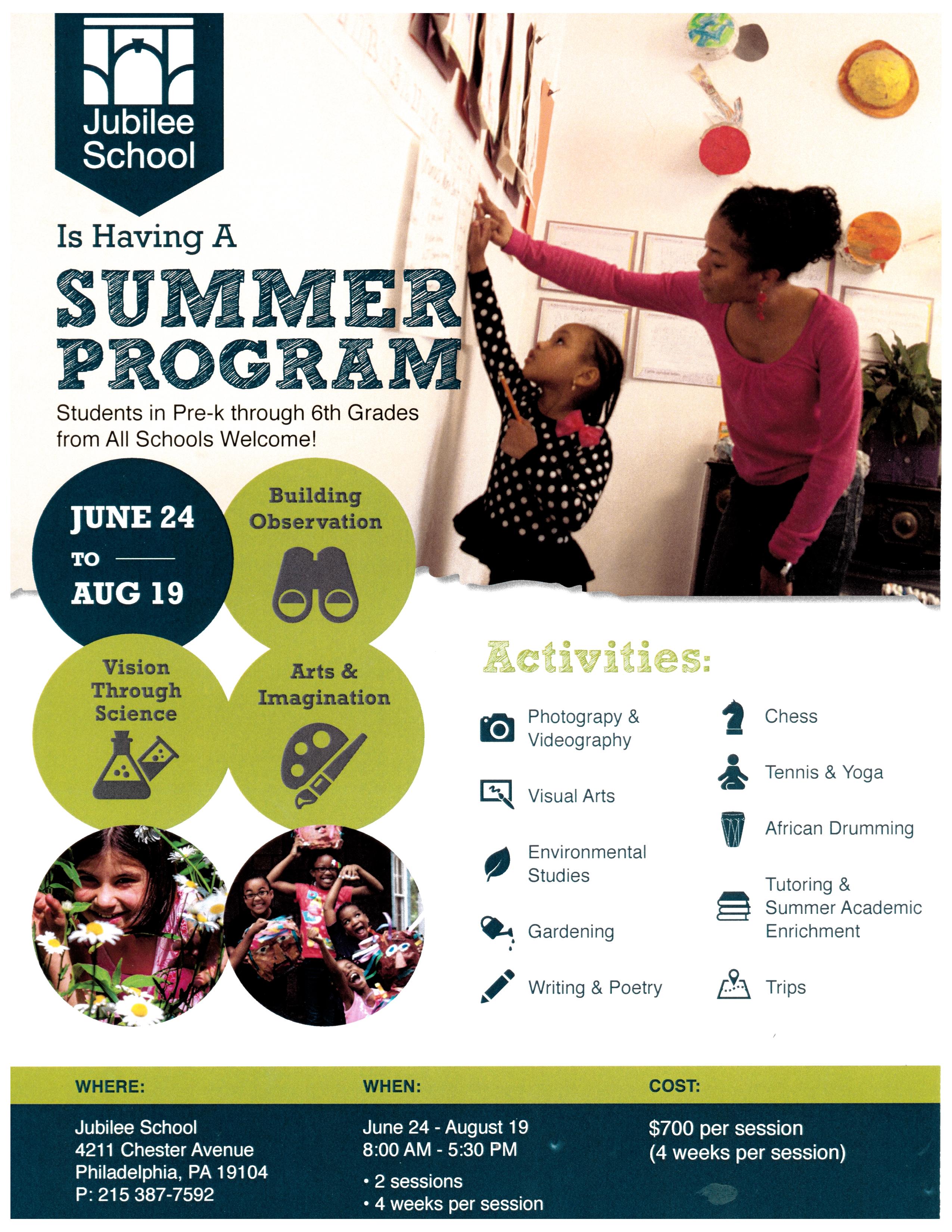 Summer Program 2015 | Jubilee School